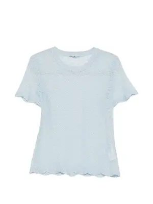 Ermanno Scervino Embroidered T-shirt - Sky Blue