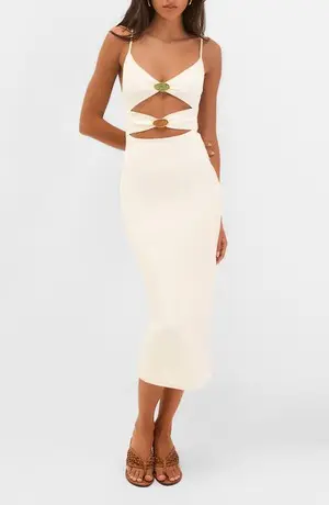 VIX PAULA HERMANNY Petra Cutout Cover-up Maxi Dress - White