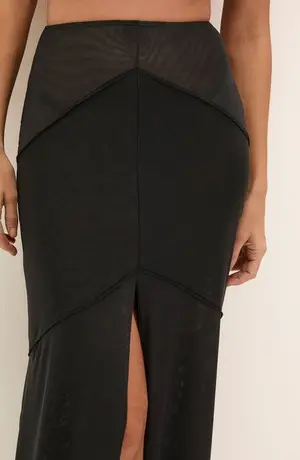 VIX PAULA HERMANNY Taly Semisheer Mesh Maxi Skirt