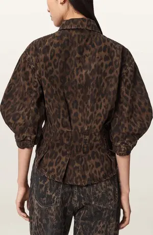 ALLSAINTS Nancy Bishop Sleeve Denim Top