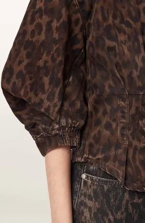 ALLSAINTS Nancy Bishop Sleeve Denim Top