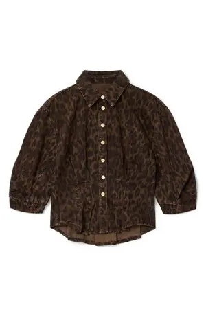 ALLSAINTS Nancy Bishop Sleeve Denim Top