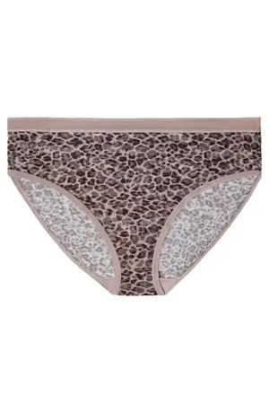CURVY COUTURE No-show Lace High Cut Panties - Leopard Lush