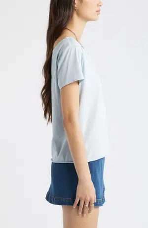 Bp. Relaxed Fit Boat Neck Cotton T-shirt - Blue Bird