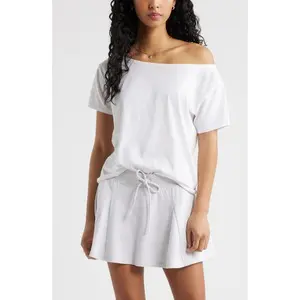 Bp. Relaxed Fit Boat Neck Cotton T-shirt - White