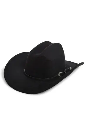 Treasure & Bond Baby Buckle Western Cowboy Hat - Black
