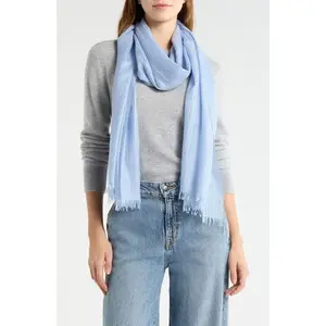 Nordstrom Textured Cashmere Scarf - Blue Cashmere