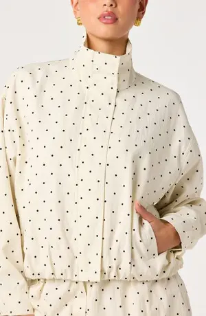 Astr The Label Collins Polka Dot Bomber Jacket