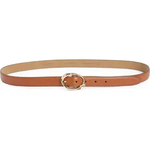 Nordstrom Cora Slim Leather Belt - Rust Bisque- Gold