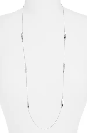 Nordstrom Molten Bead Station Necklace - Silver