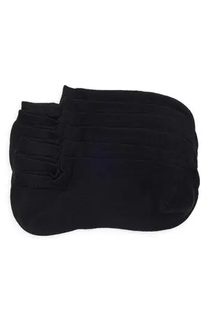 Nordstrom 3-pack Rib No-show Socks - Black