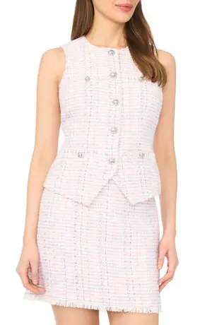 CECE DUPRAZ Tweed Cutaway Vest - New Ivory