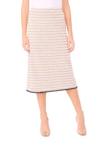 CECE DUPRAZ Crochet Trim Knit Midi Skirt - Toffee