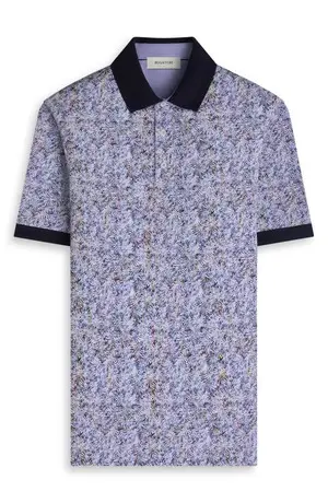 Bugatchi Vasco Ooohcotton® Tropical Leaf Print Polo