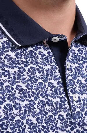 Bugatchi Vance Ooohcotton® Tropical Floral Polo