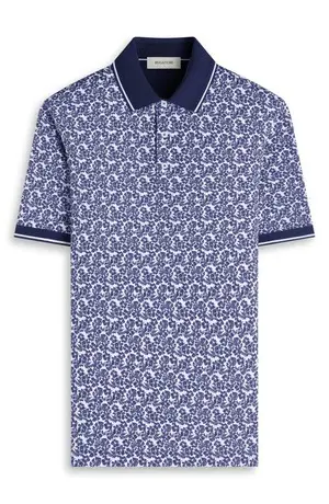 Bugatchi Vance Ooohcotton® Tropical Floral Polo