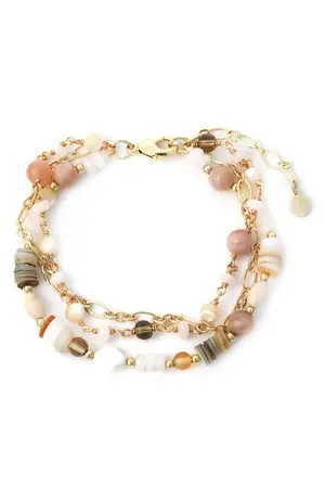 PANACEA Beaded 3-row Bracelet - Ivory
