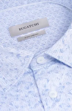 Bugatchi Jimmy Ooohcotton® Leaf Print Button-up Shirt