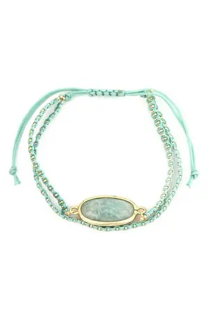 PANACEA Amazonite Slider Bracelet - Green
