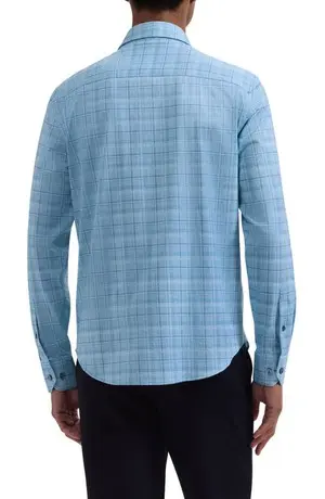 Bugatchi Jimmy Ooohcotton® Plaid Button-up Shirt - Teal