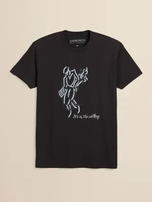 ASHWORTH GOLF Golfman Walking Tee - Black/grey