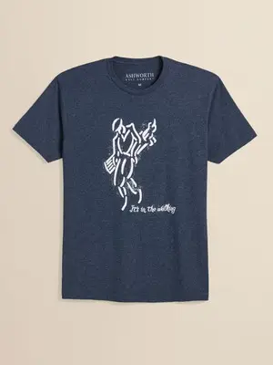 ASHWORTH GOLF Golfman Walking Tee - Midnight Navy/white