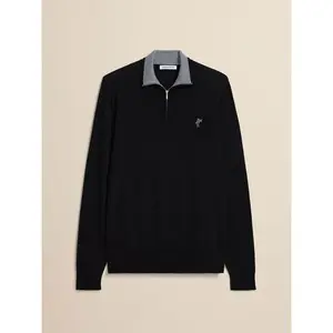 ASHWORTH GOLF Extrafine Merino 1/4 Zip - Black