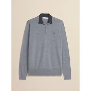 ASHWORTH GOLF Extrafine Merino 1/4 Zip - Silver