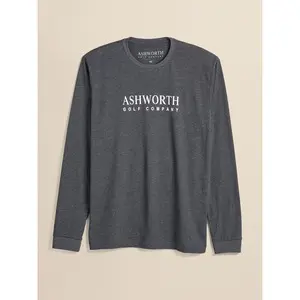 ASHWORTH GOLF Ls Label Tee - Charcoal