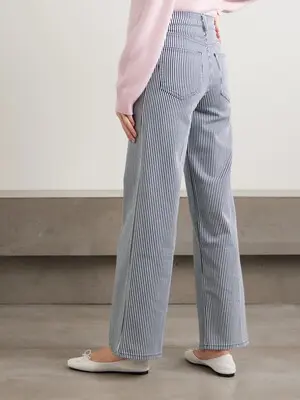 FRAME Le Slim Palazzo Striped Jeans - Blue