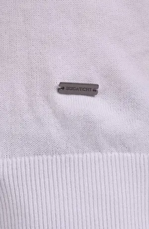 Bugatchi Quarter Zip Polo Sweater - Platinum