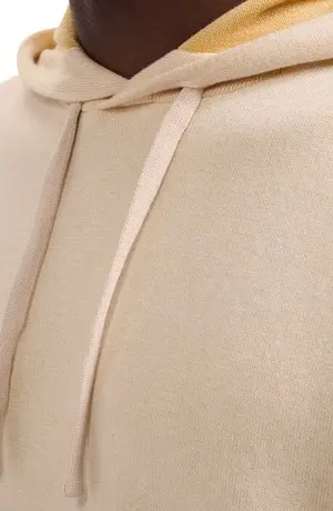 Bugatchi Cotton Knit Hoodie - Ivory