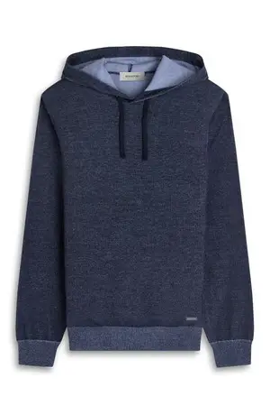 Bugatchi Cotton Hoodie Sweater - Navy