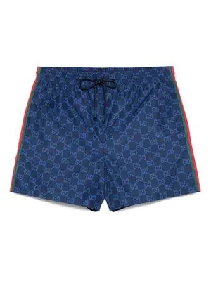 Gucci Gg Swim Shorts - Blue