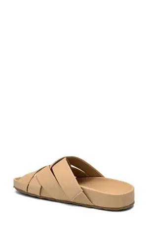 Aerosoles Lecco Woven Slide Sandal - Beige Bisque Fx Nappa