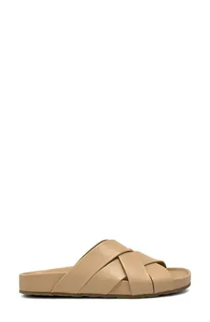 Aerosoles Lecco Woven Slide Sandal - Beige Bisque Fx Nappa