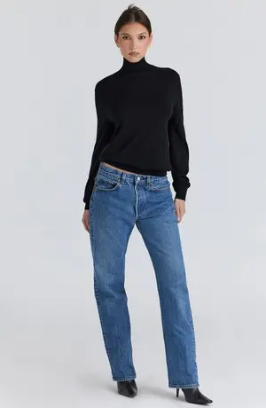 House Of Cb Angel Silk & Wool Blend Turtleneck Sweater