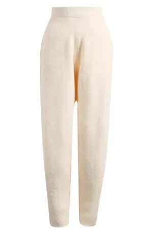 House Of Cb Geena Bouclé Knit Pants - Ivory