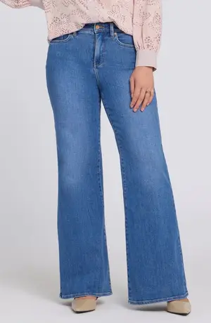 NYDJ Mia Palazzo High Waist Flare Jeans - Blue Paradise