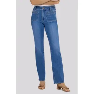 NYDJ Marilyn Welt Pocket Straight Leg Jeans - Blue Paradise