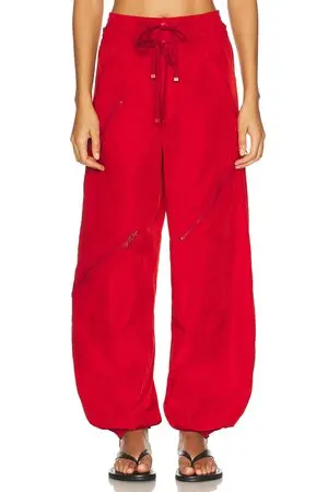 Monse Double Waistband Pant - Molten Lava