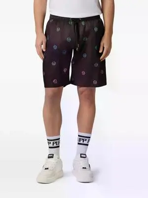 Philipp Plein Monogram Drawstring Shorts