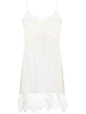 Simone Rocha Lace-trimmed Slip Dress - Neutrals