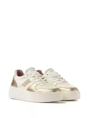 D.a.t.e. Court Platform Sneakers With Metallic Panelling
