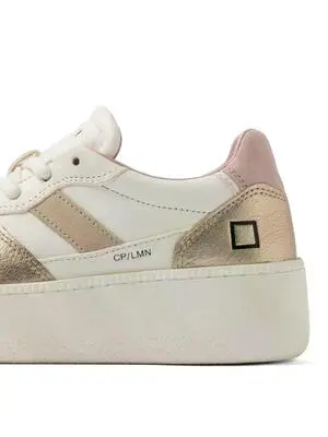 D.a.t.e. Court Platform Sneakers With Metallic Panelling