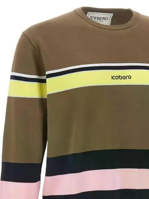 Iceberg Logo-embroidered Striped Sweater