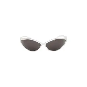 Balenciaga 90s Oval Sunglasses 'crystal - Silver