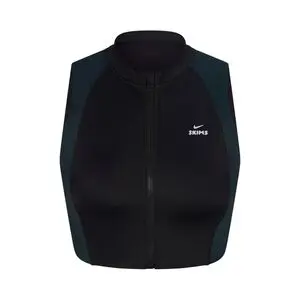 NIKESKIMS Shine Front-zip Bra - Black