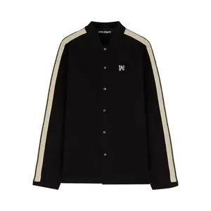 Palm Angels Monogram Piquet Track Shirt /off White - Black