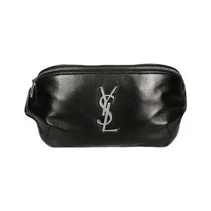 Saint Laurent Monogram Leather Belt Bag - Black